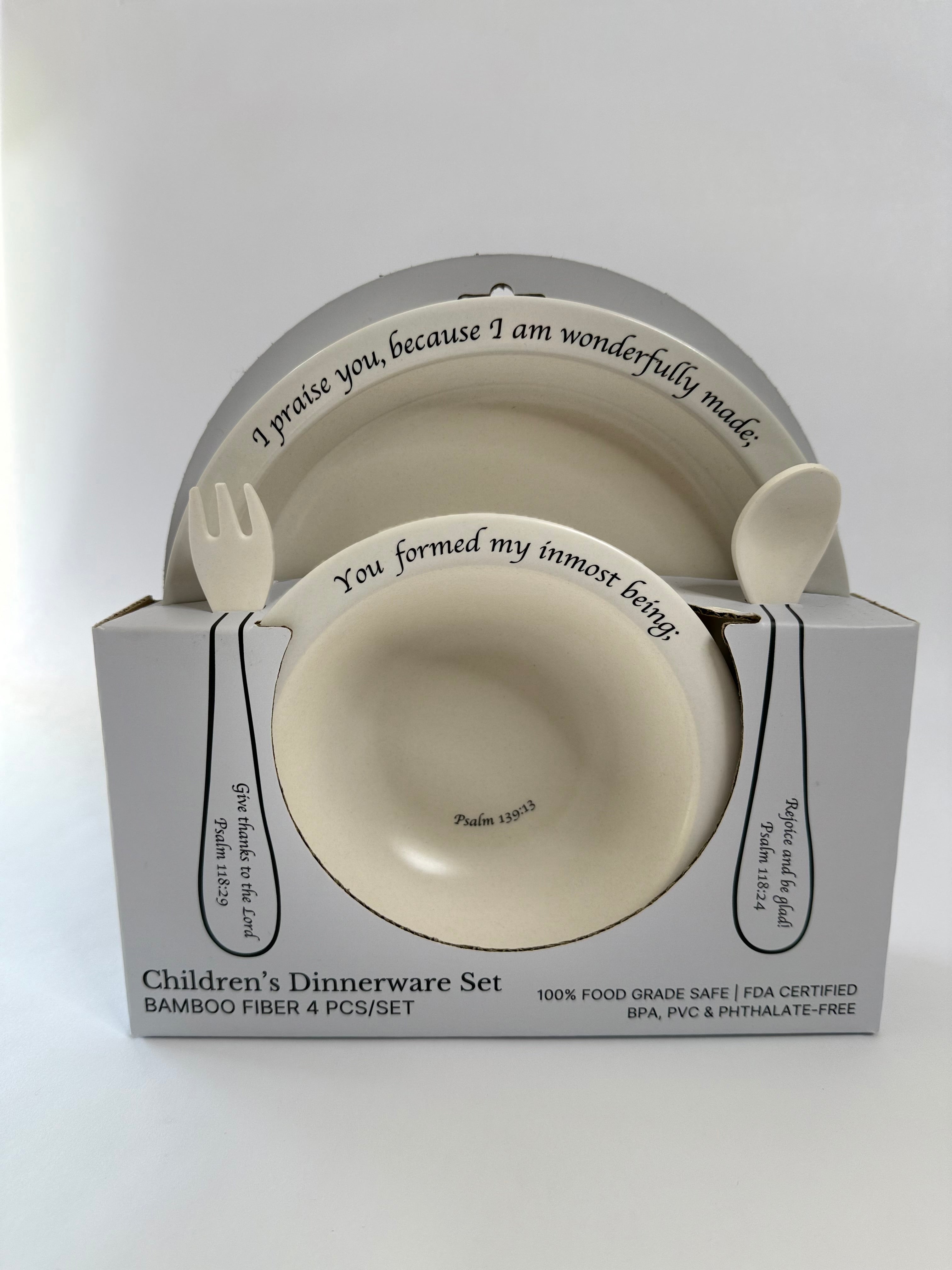 Children's Dinnerware Set - Blue/Gray – Feed on the Word